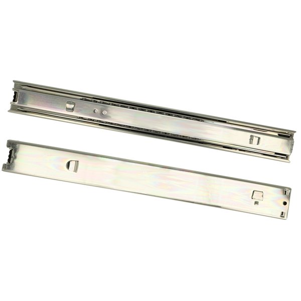 Skuffeskinne ME45x400mm - Fuldudtræk - Elforzinket - Skuffeskinner - Beslagsgrossisten.dk