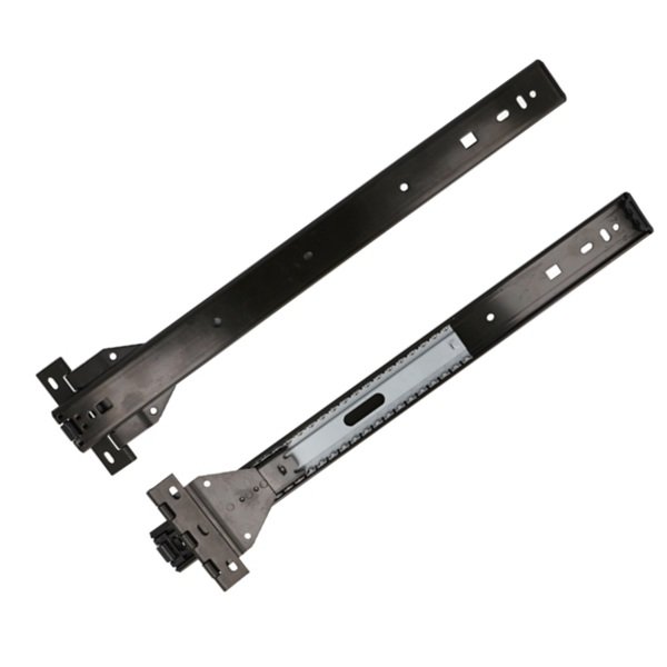 Udtræk "Flip" 400x35mm - Sortlakeret - Skuffeskinner - Beslagsgrossisten.dk